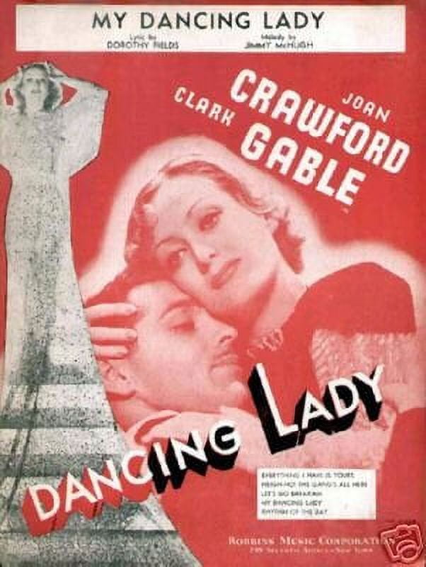 Dancing Lady Movie Poster Joan Crawford Clark Gable New 12x18 - Walmart.com