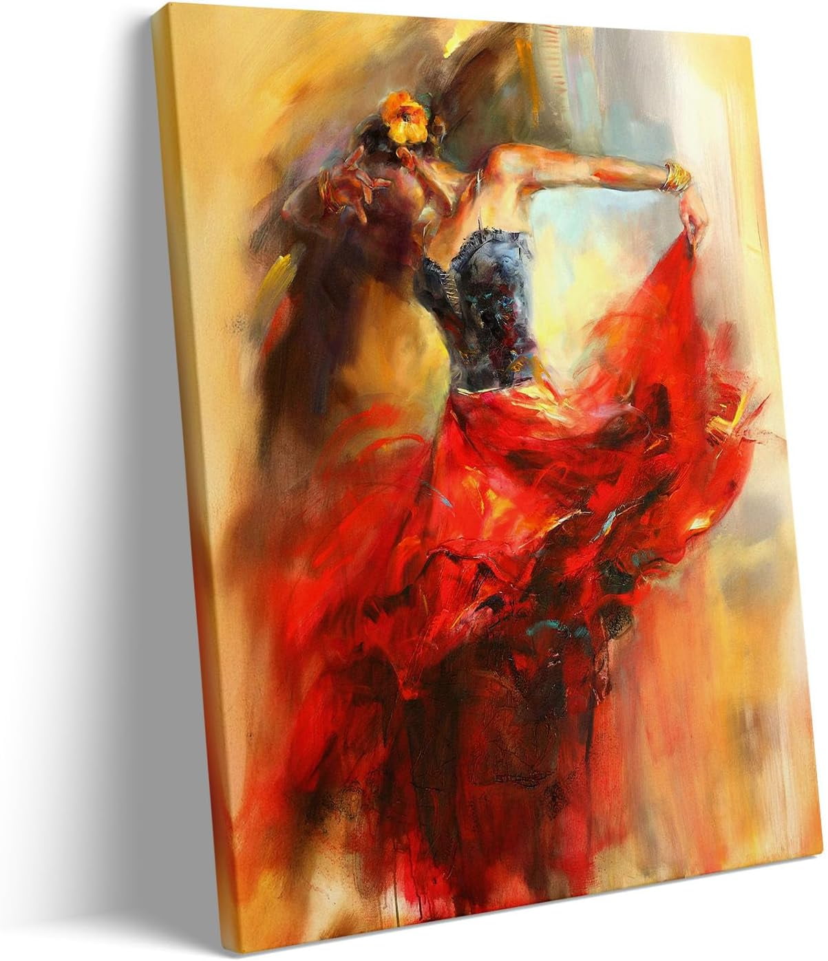 Dancing Lady Oil Paintings Hand Painted Abstract Spanish Flamenco ...