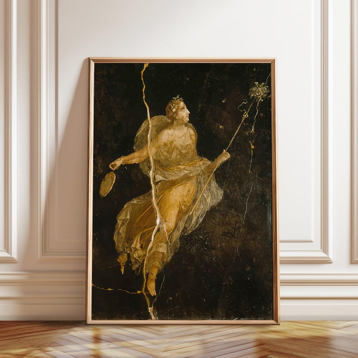 Dancing Maenad Ancient Roman Fresco Bacchic Mythology, Unframed Canvas ...
