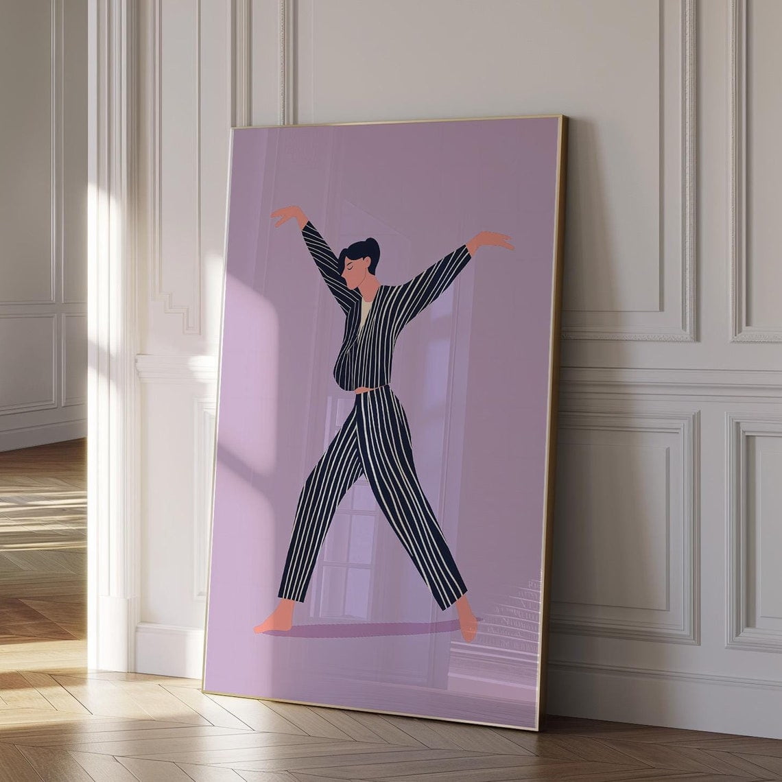 Dancing Man Stripe, Abstract Stripe, Large Wall Print, Contemporary ...