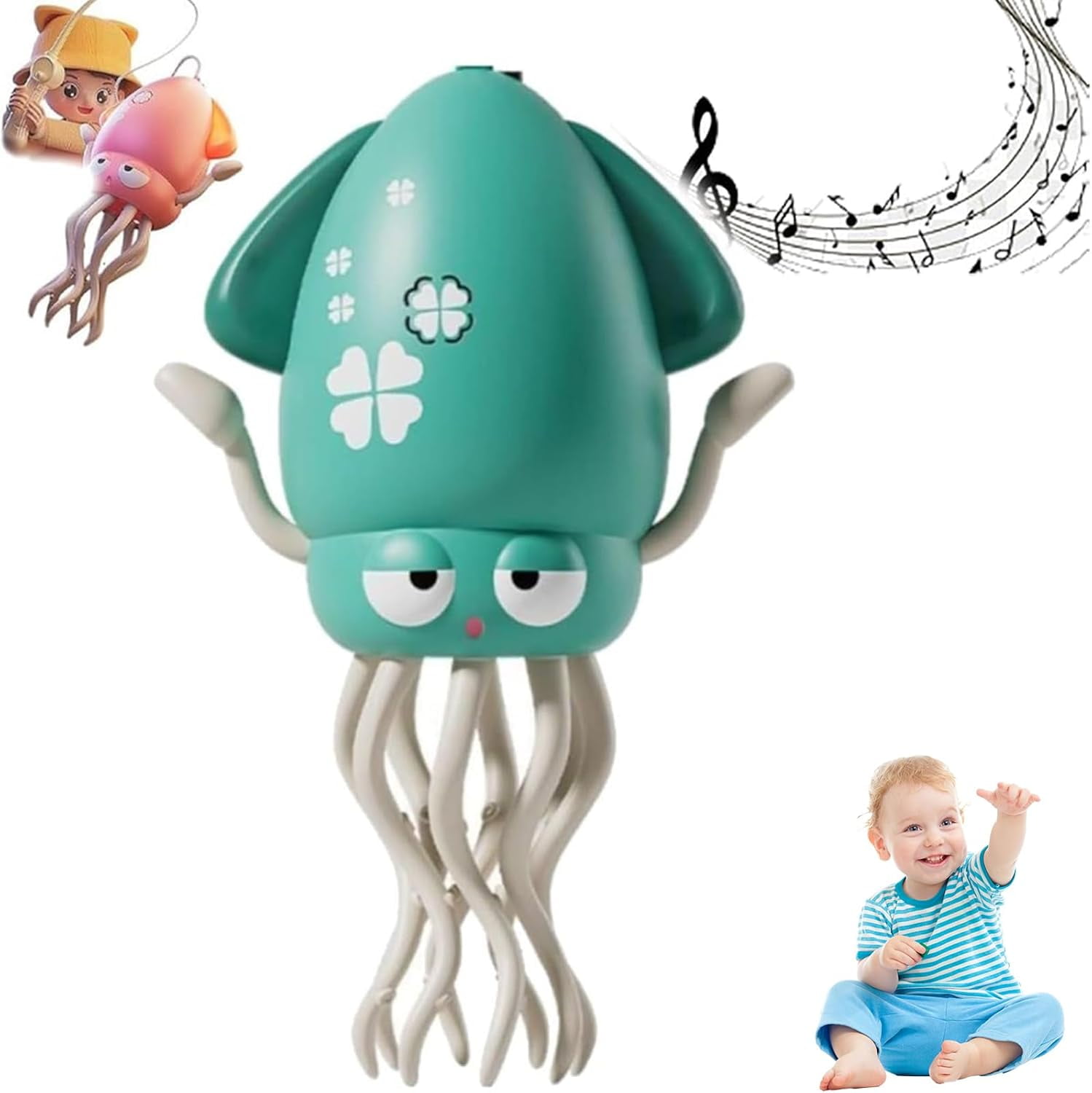 Dancing Octopus Toy, Crazy 8-Leg Auto-Dance Octopus Toy, Crawling ...