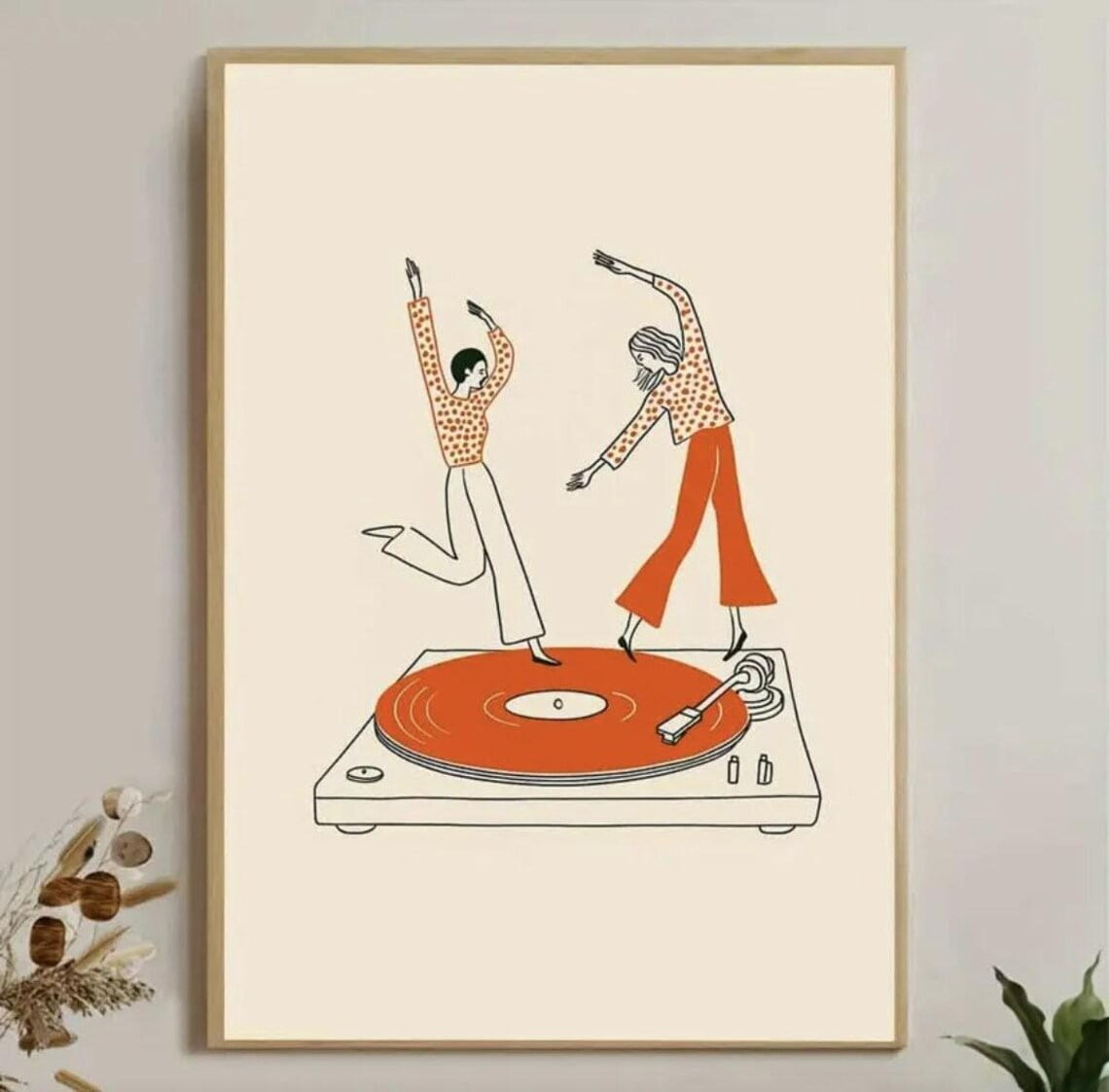 Dancing On A Vinyl Player Vinyl Wall Art Music Dancing Wall Art ...