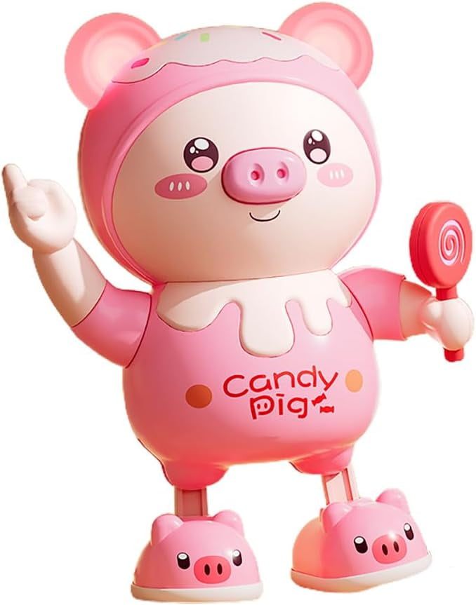 Dancing Piglet Toy, Lovely Dancing Piggy Toy Electric Candy Pig Musical ...