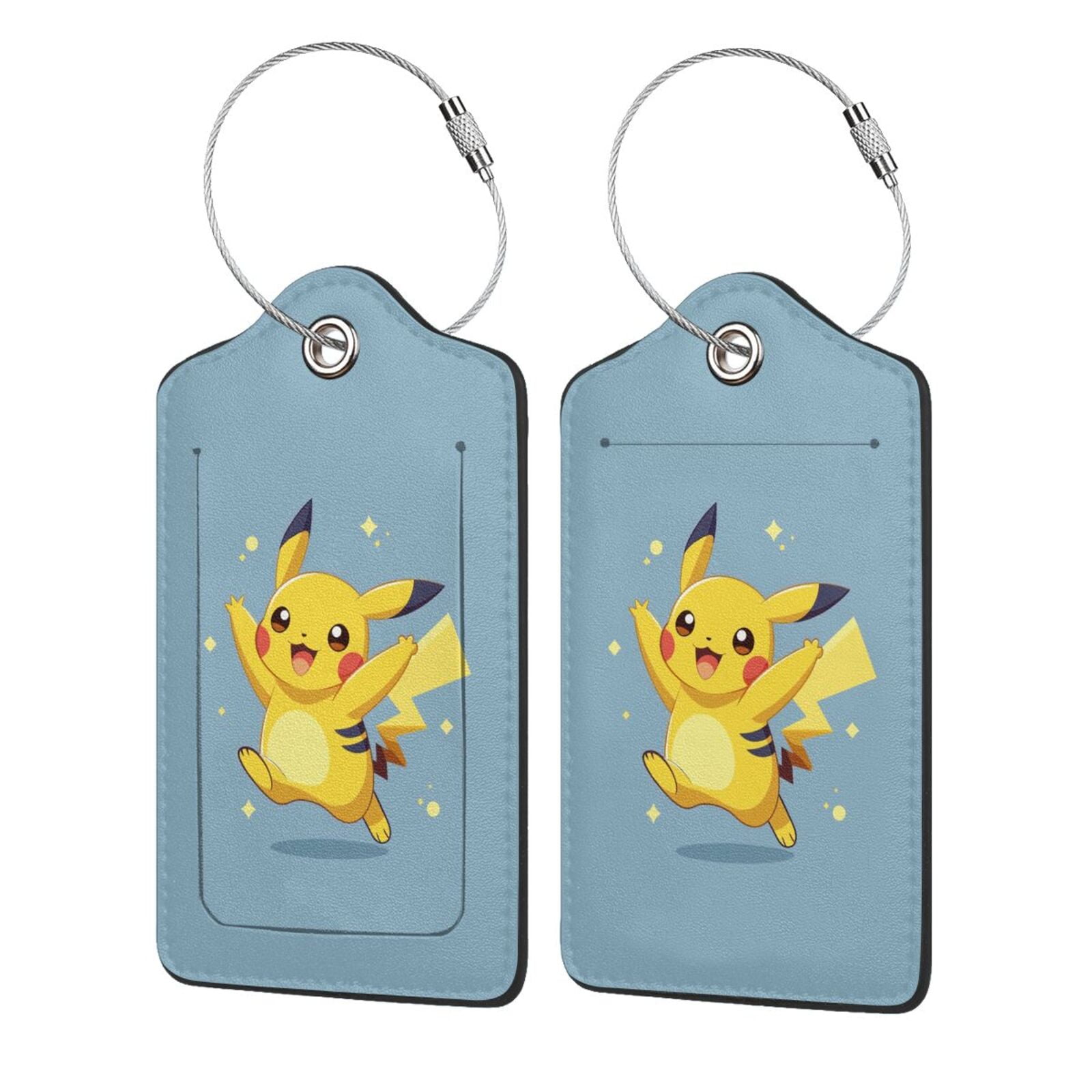 Dancing Pikachu Luggage Tags for Suitcases Travel ID Identification ...