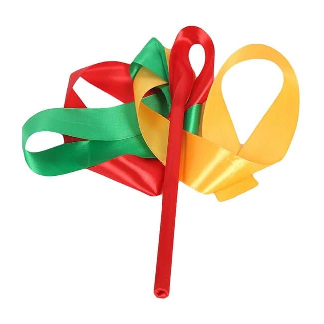 Dancing Props Kids Dance Streamers, Green, Red & Yellow - 2 Piece ...
