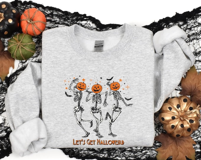 Dancing Pumpkin Sweatshirt, Shirt, Boo, Black Cat Pumpkin Spooky Season ...