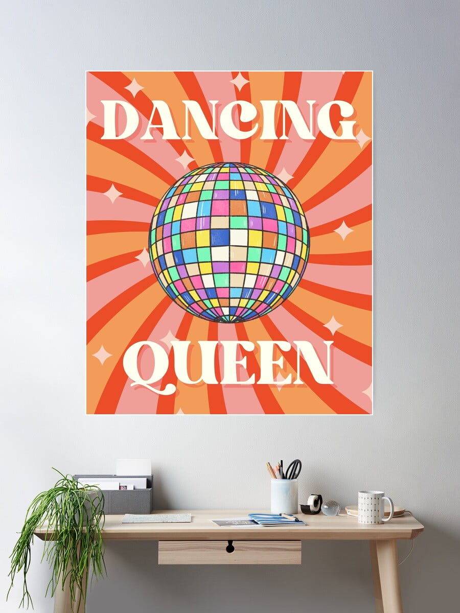 Dancing Queen Retro Disco Ball For Retro Disco Lovers And 70S Groovy As ...