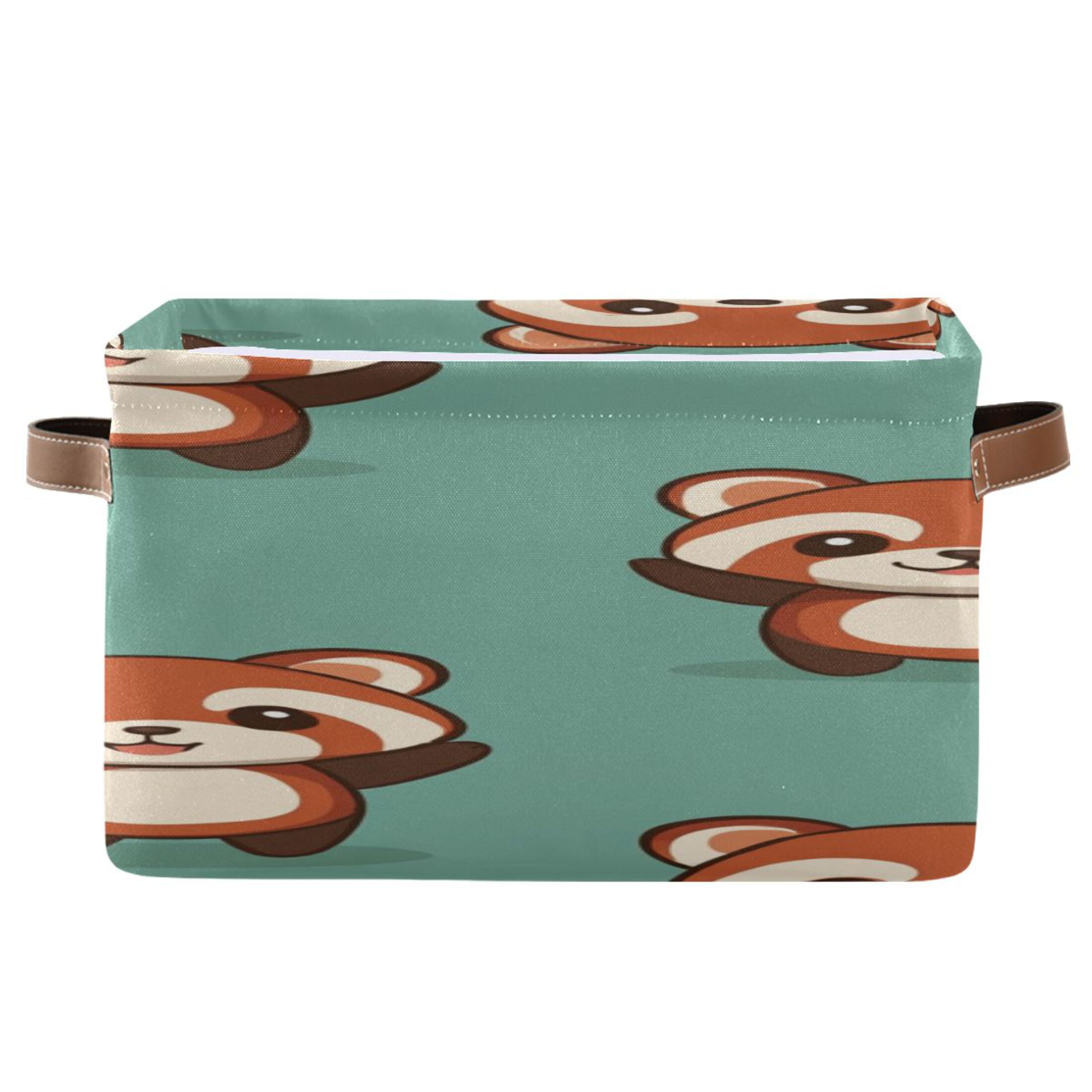 Dancing Raccoons Square Storage Bins with Handles Collapsible ...