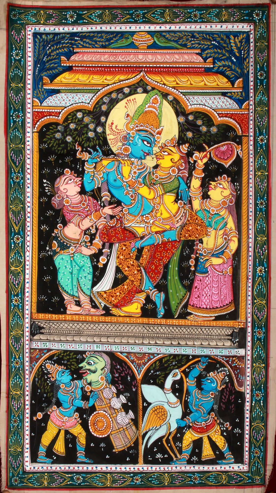 Dancing Radha Krishna with Gopikas and Krishna Lila Episodes - Water ...