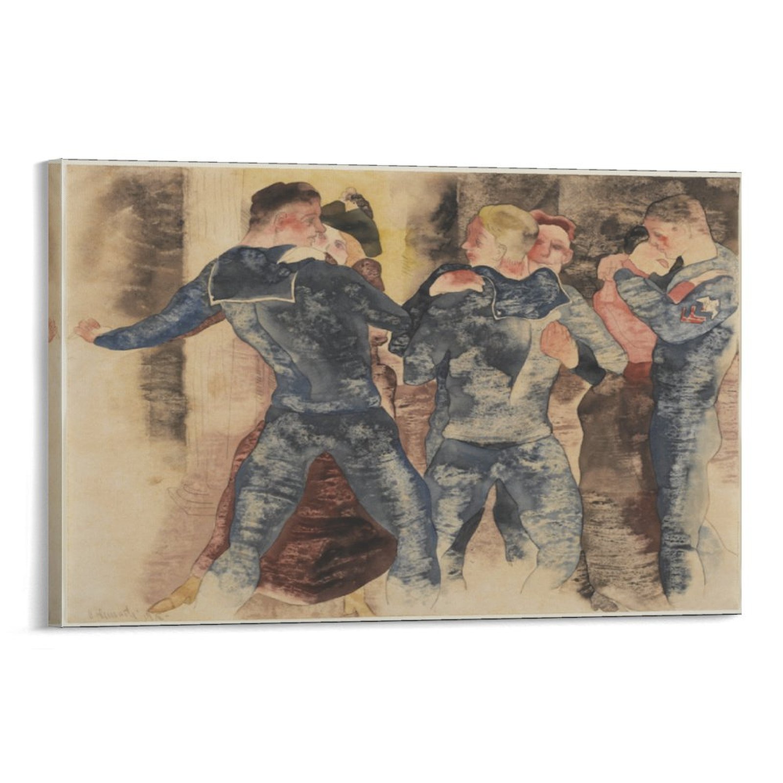 Dancing Sailors 1918 Posters Wall Art Painting Canvas Gift Living Room ...