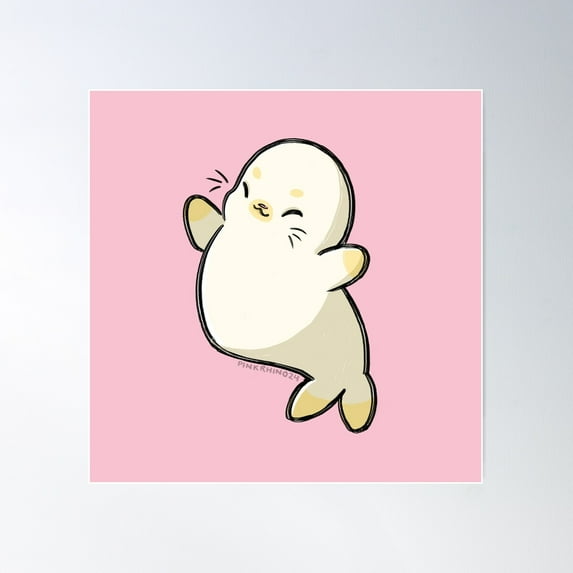 Dancing Seal Poster Wall Art, Modern Wall Decor For Living Room Bedroom ...