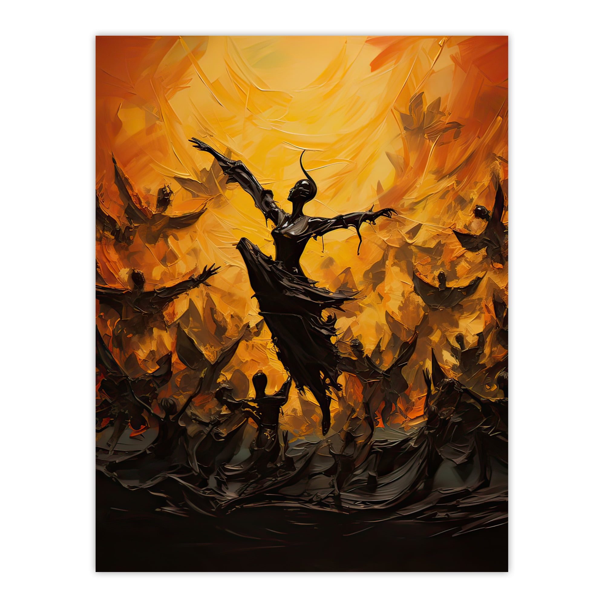 Dancing Shadows Carnival Conceptual Oil Painting Unframed Wall Art ...