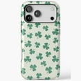Dancing Shamrocks On Cream Background iPhone Case 11 through 17 Pro Max ...