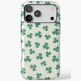 Dancing Shamrocks On Cream Background iPhone Case 11 through 17 Pro Max ...