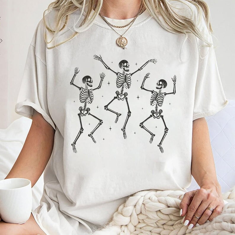 Dancing Skeleton Retro Shirt – 90s Vintage Funny Skull Tee, Y2K ...