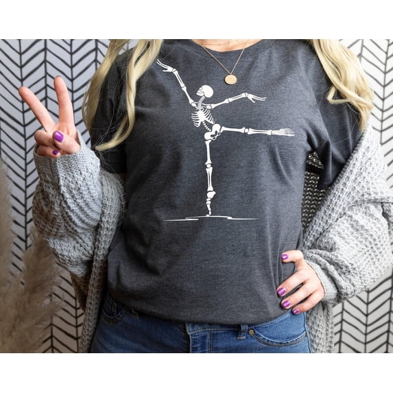 Dancing Skeleton Shirt Ballet Shirt Dance Mom Shirt Skeleton Tshirt ...