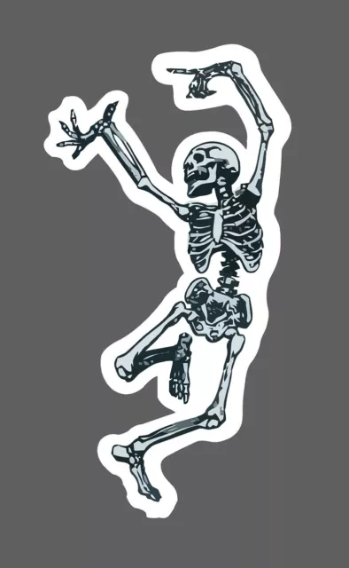 Dancing Skeleton Sticker Elegant Waterproof Sticker Phone Decal Water ...