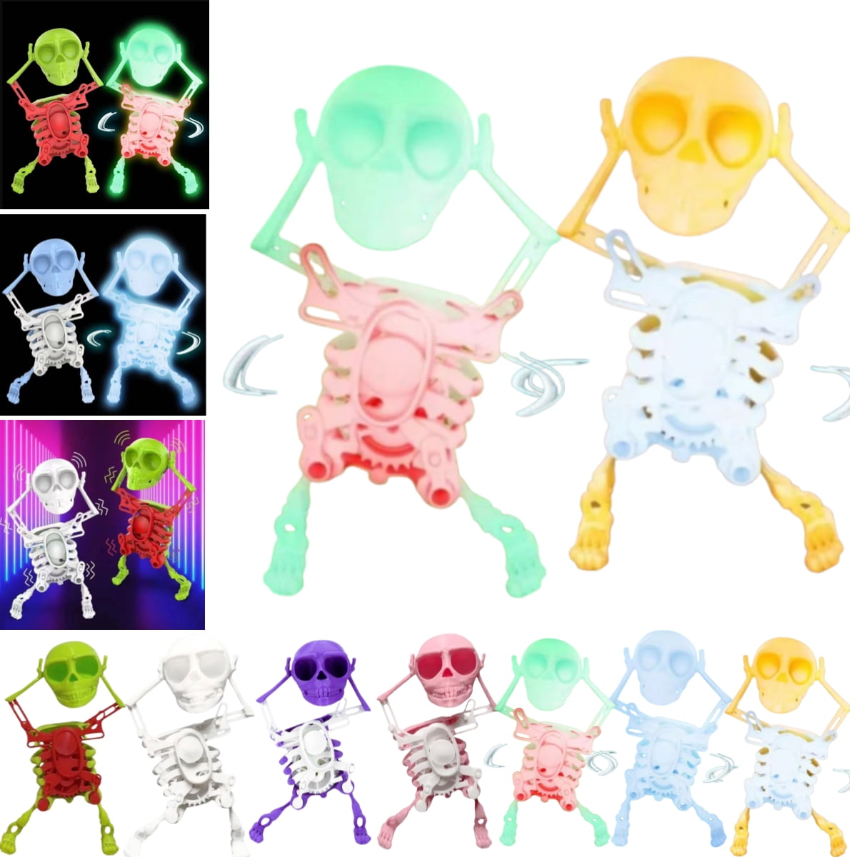Dancing Skeleton Toy 3D Clockwork Skeleton Desktop Decoration Mini ...