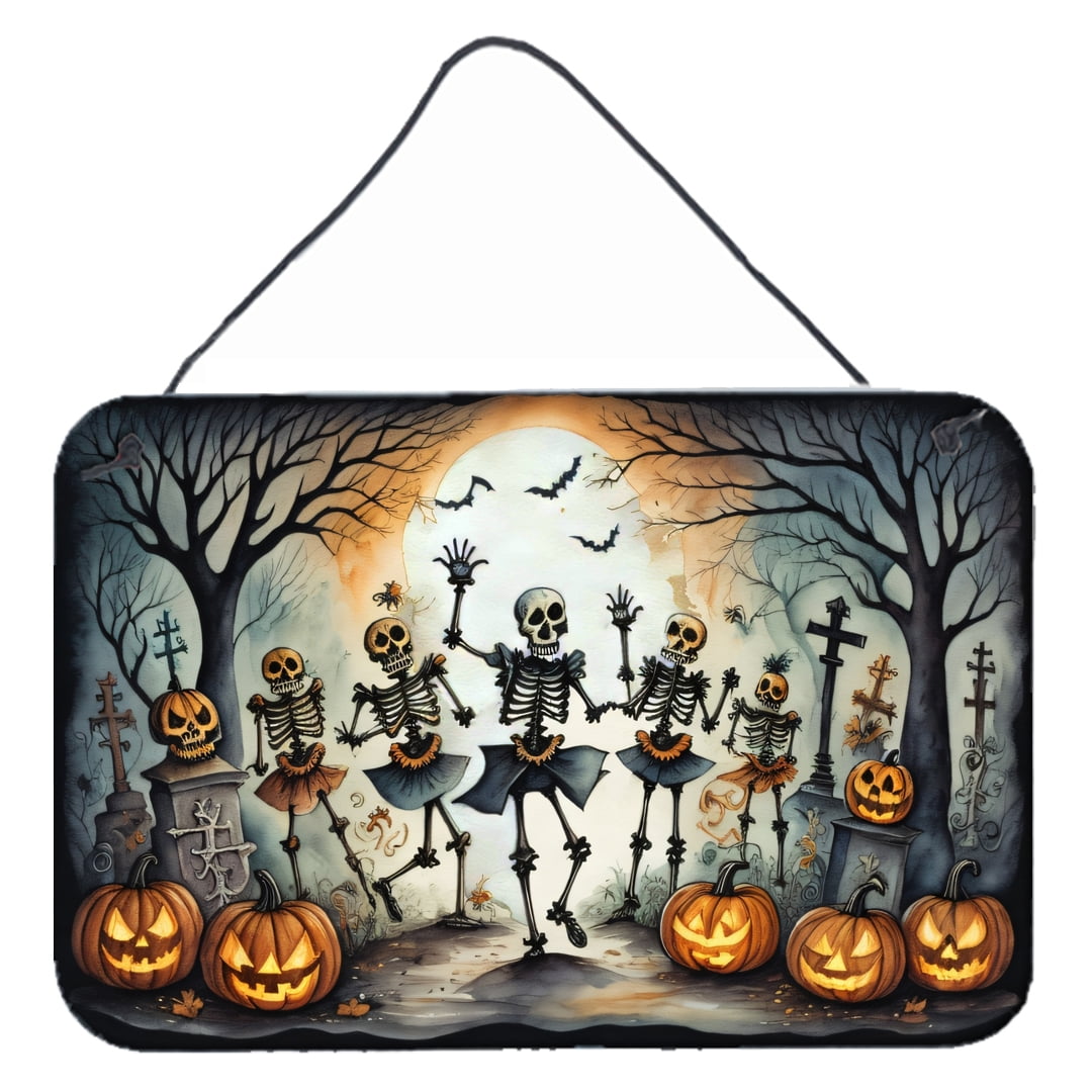 Dancing Skeletons Spooky Halloween Wall or Door Hanging Prints 8 in x ...