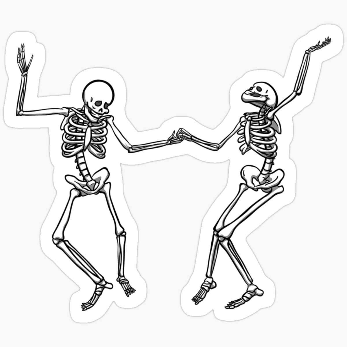 Dancing Skeletons Sticker. Gift For You - Decorate Laptops, Water ...
