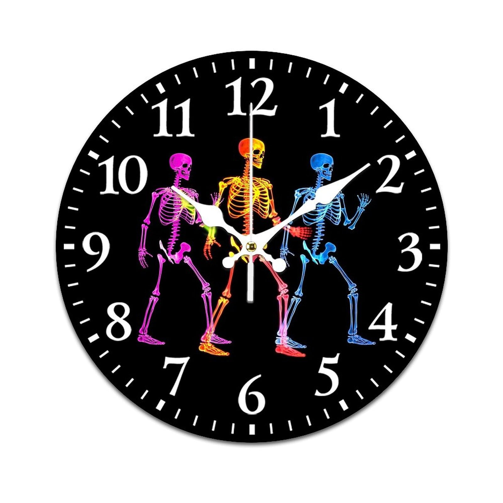 Dancing Skeletons Wall Clock Modern Design Clocks Wall Hanging Home ...