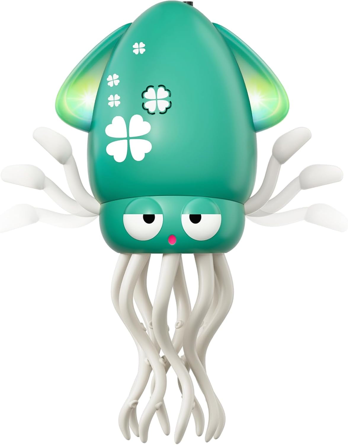 Dancing Squid Toy, Crawling Octopus Squid Tummy Time Toys with LED ...