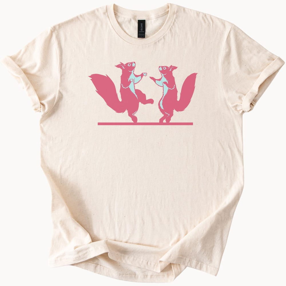 Dancing Squirrels T Shirt Cute Animal Tee Quirky Graphic Top Birthday ...