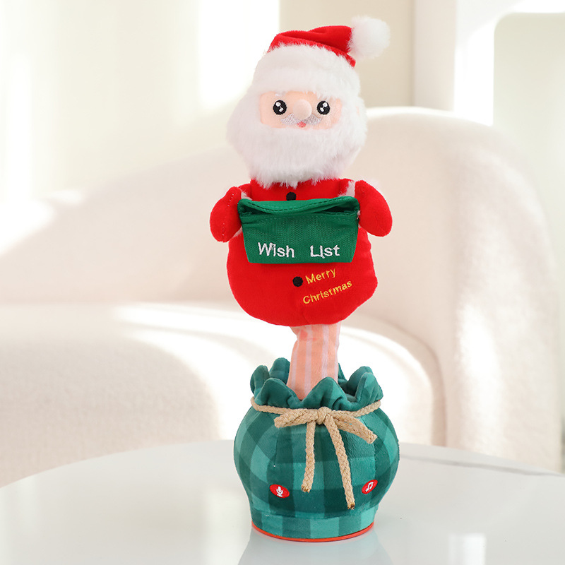 Dancing Talking Christmas Tree Santa Claus Doll Toy, Singing, Funny ...