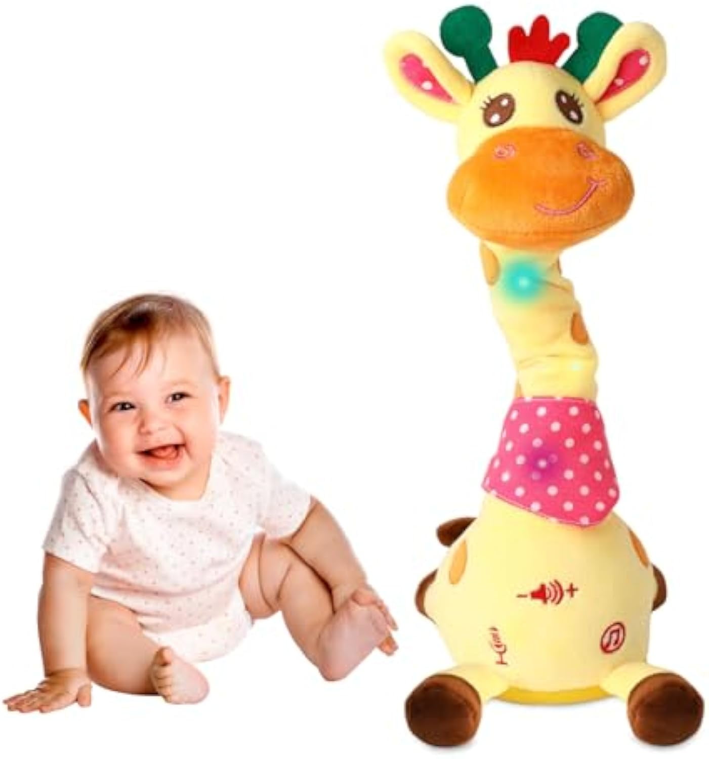 Dancing Talking Giraffe Stuffed Animal Baby Toys Singing Song Toddlers ...