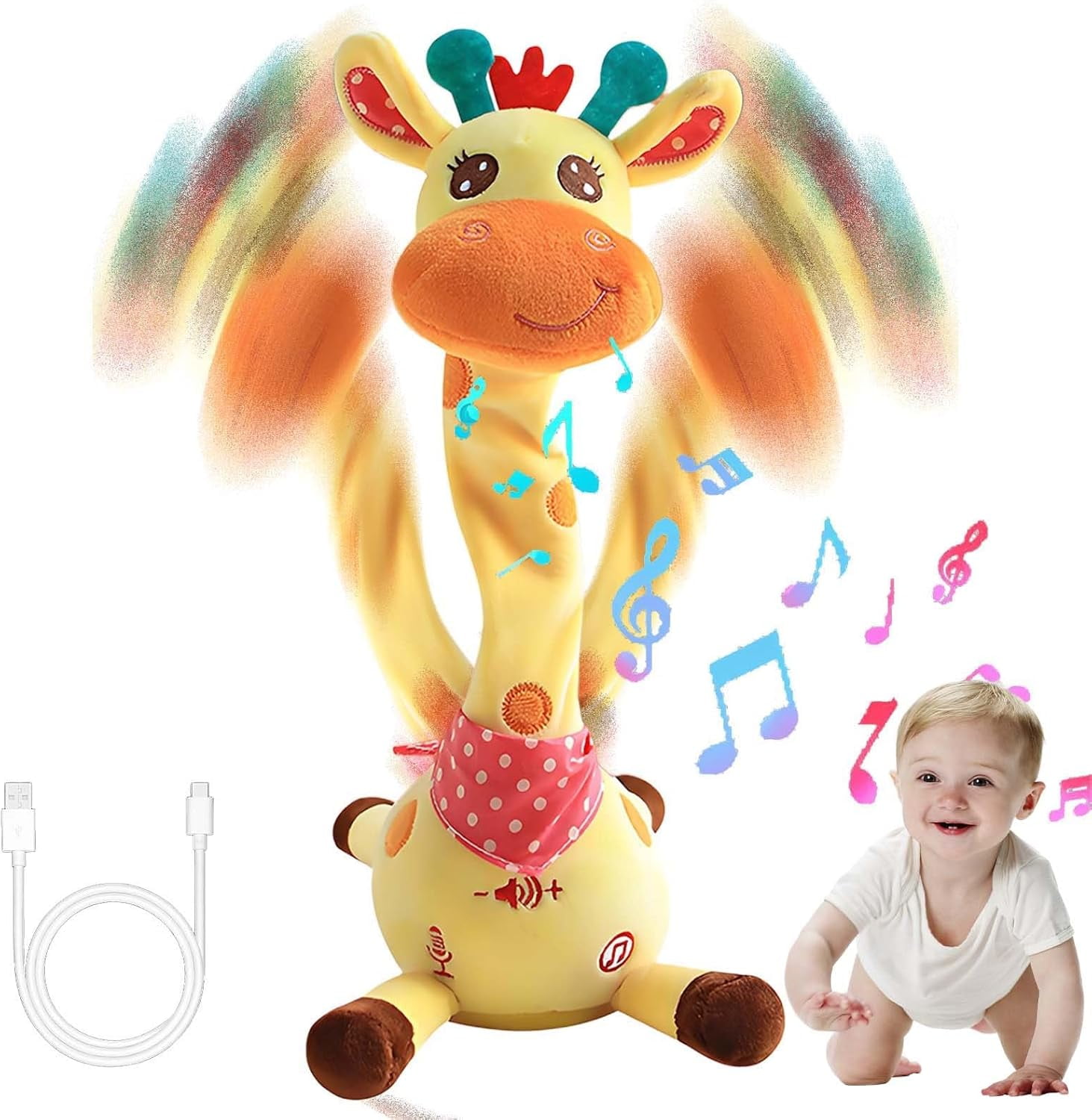 Dancing Talking Giraffe Toy, Musical Giraffe Toy – Sings, Dances ...