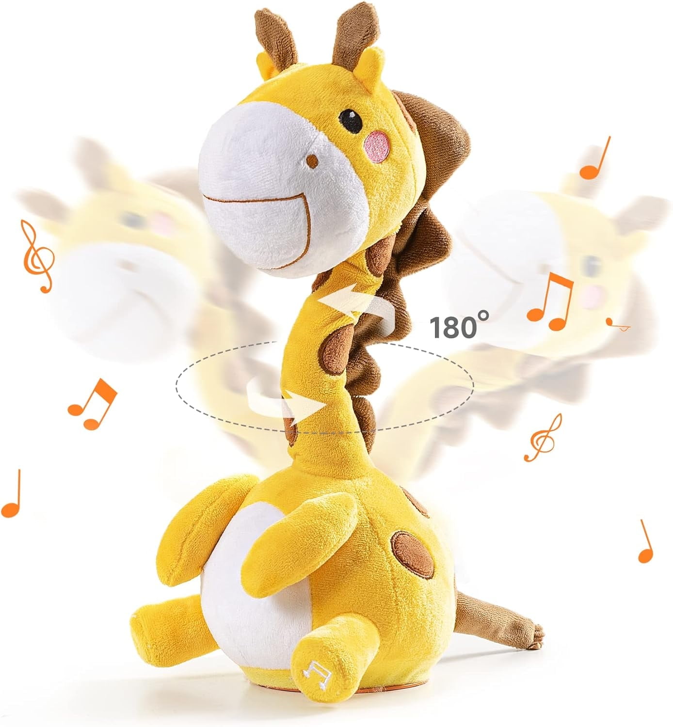 INvench Dancing Talking Giraffe Toy, Record and Repeat, Singing Plush ...