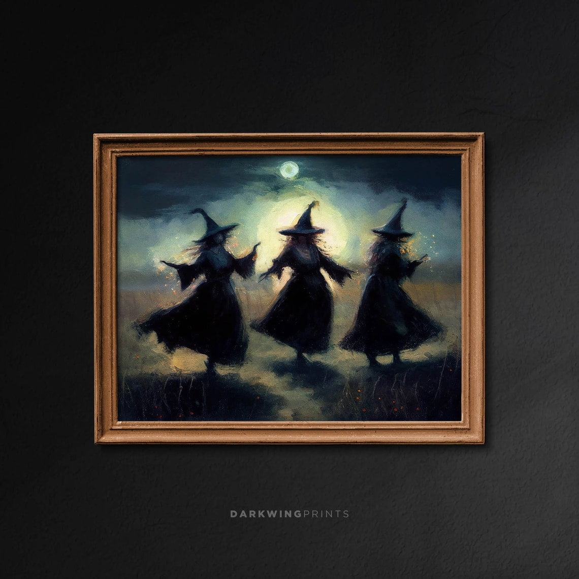Dancing Witches, Witchy Wall Art, Vintage Gothic, Able, Moody Art, Dark ...