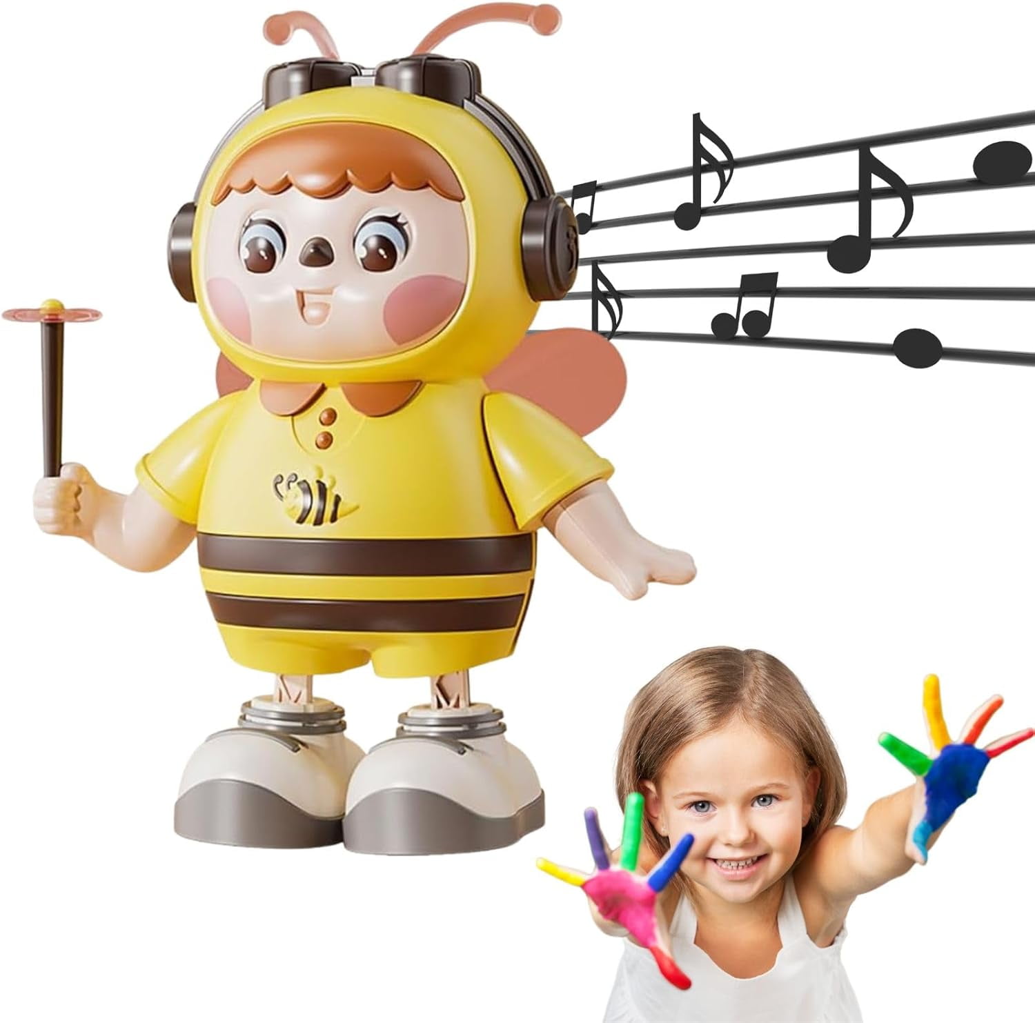 Dancing and Swing Happy Bee Toy Music and Light, Dancing Bee Toy with ...