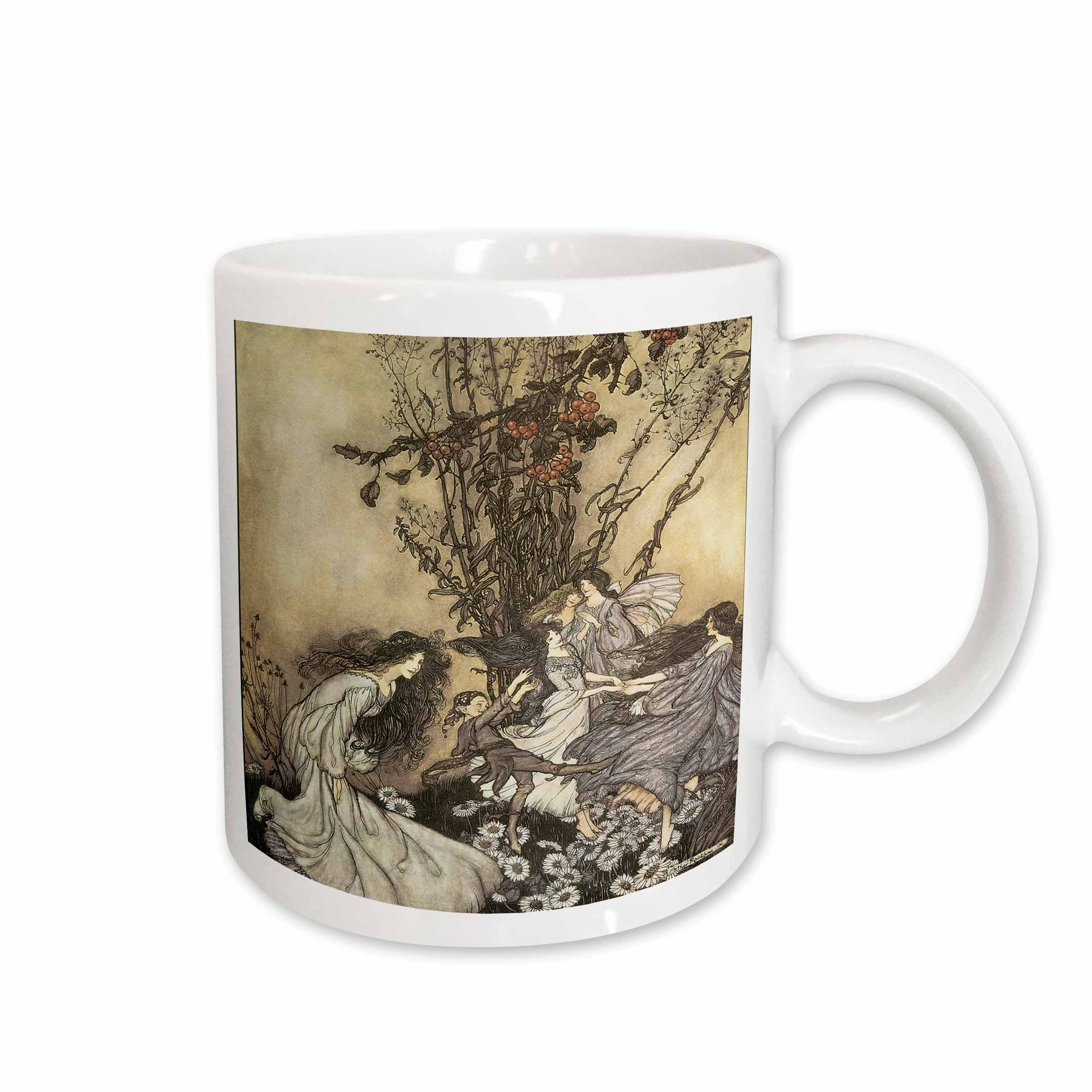Dancing with the Fairies, Arthur Rackham Fantasy Fairy Painting 15oz ...