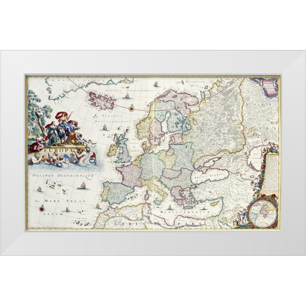 Danckerts, Cornelis 18x13 White Modern Wood Framed Museum Art Print ...
