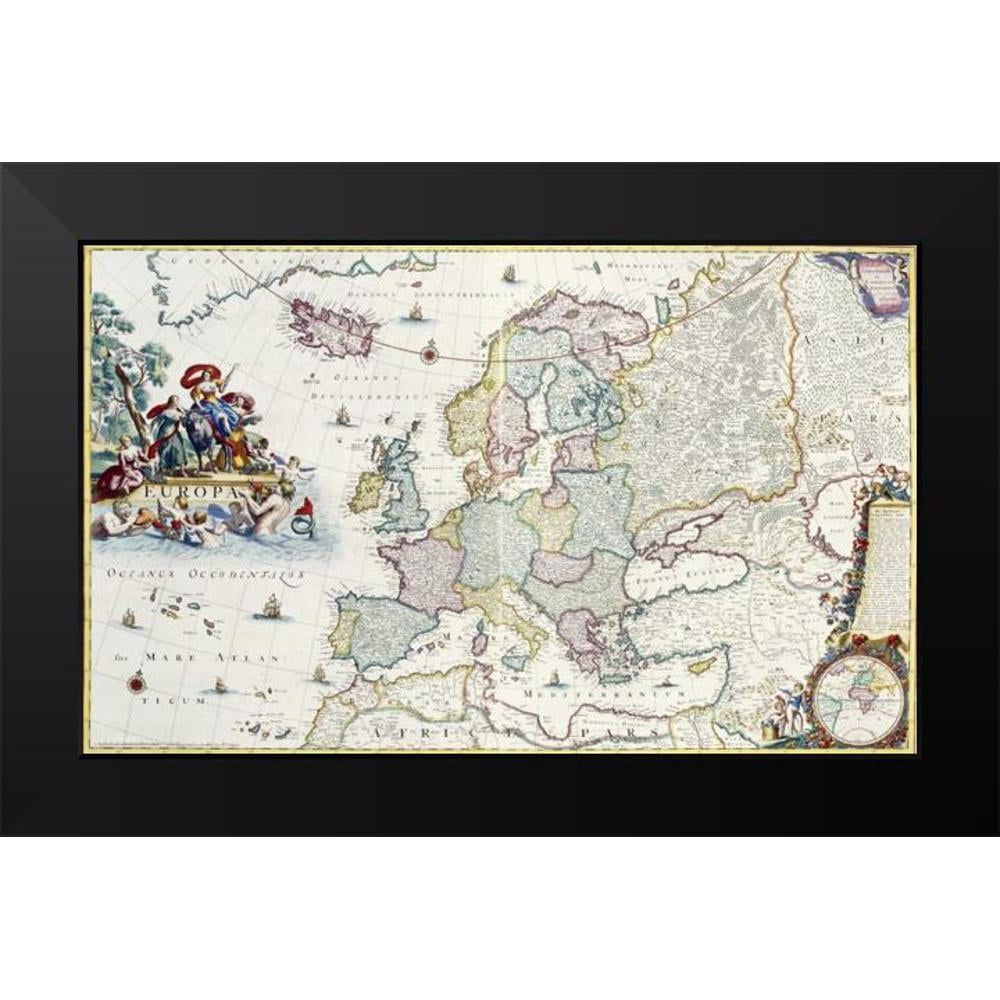 Danckerts, Cornelis 24x16 Black Modern Framed Museum Art Print Titled ...