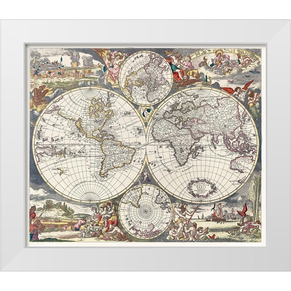 Danckerts, Justus 17x15 White Modern Wood Framed Museum Art Print ...