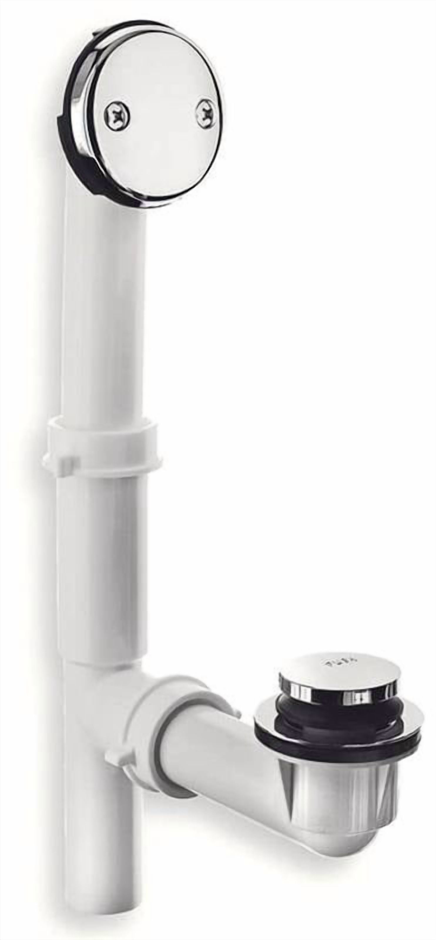 Danco 51930 White Plastic Tub Drain Assembly Kit, Chrome Finish For ...