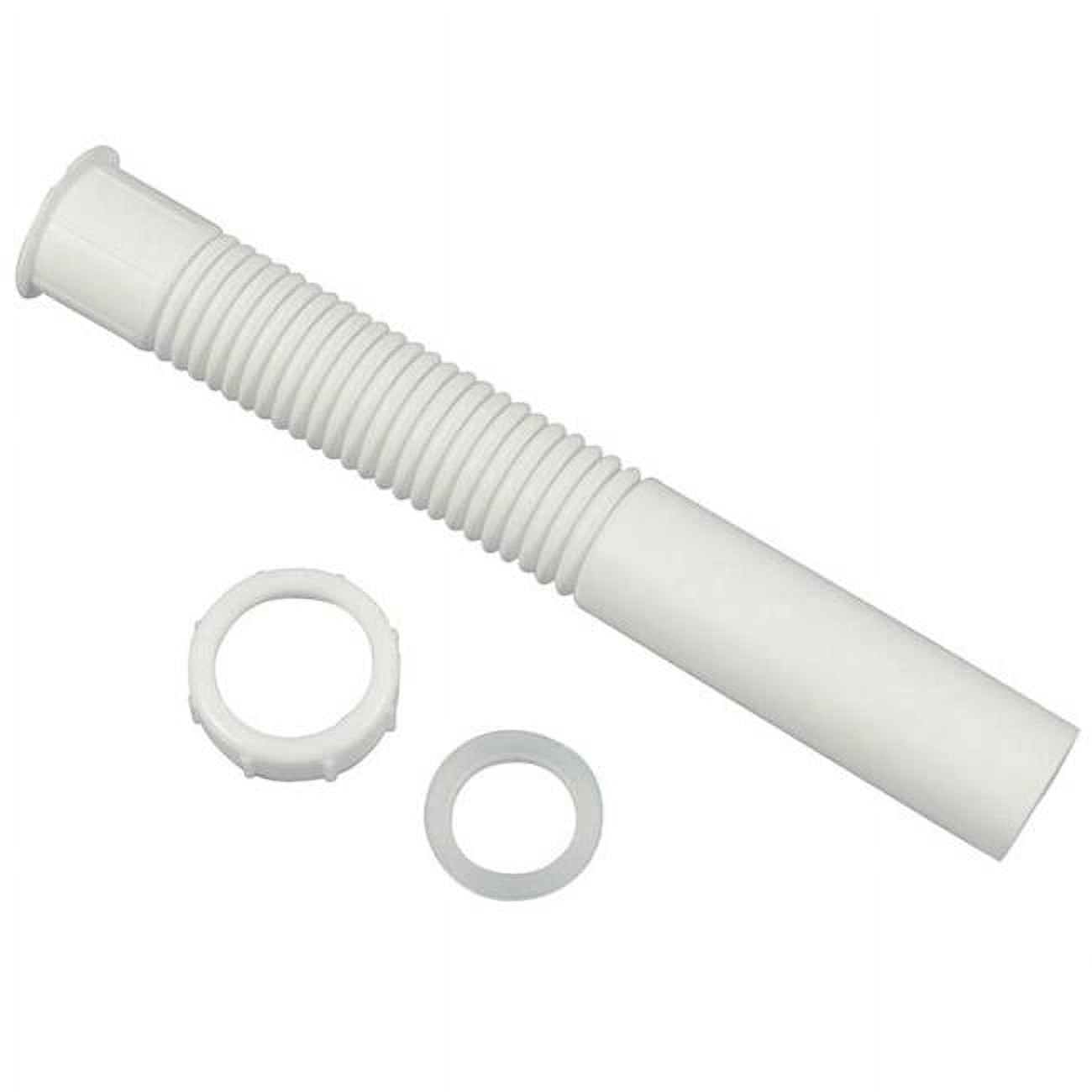 Danco 51068 Universal Flexible Tailpiece Extension, White, Plastic, 1-1 ...