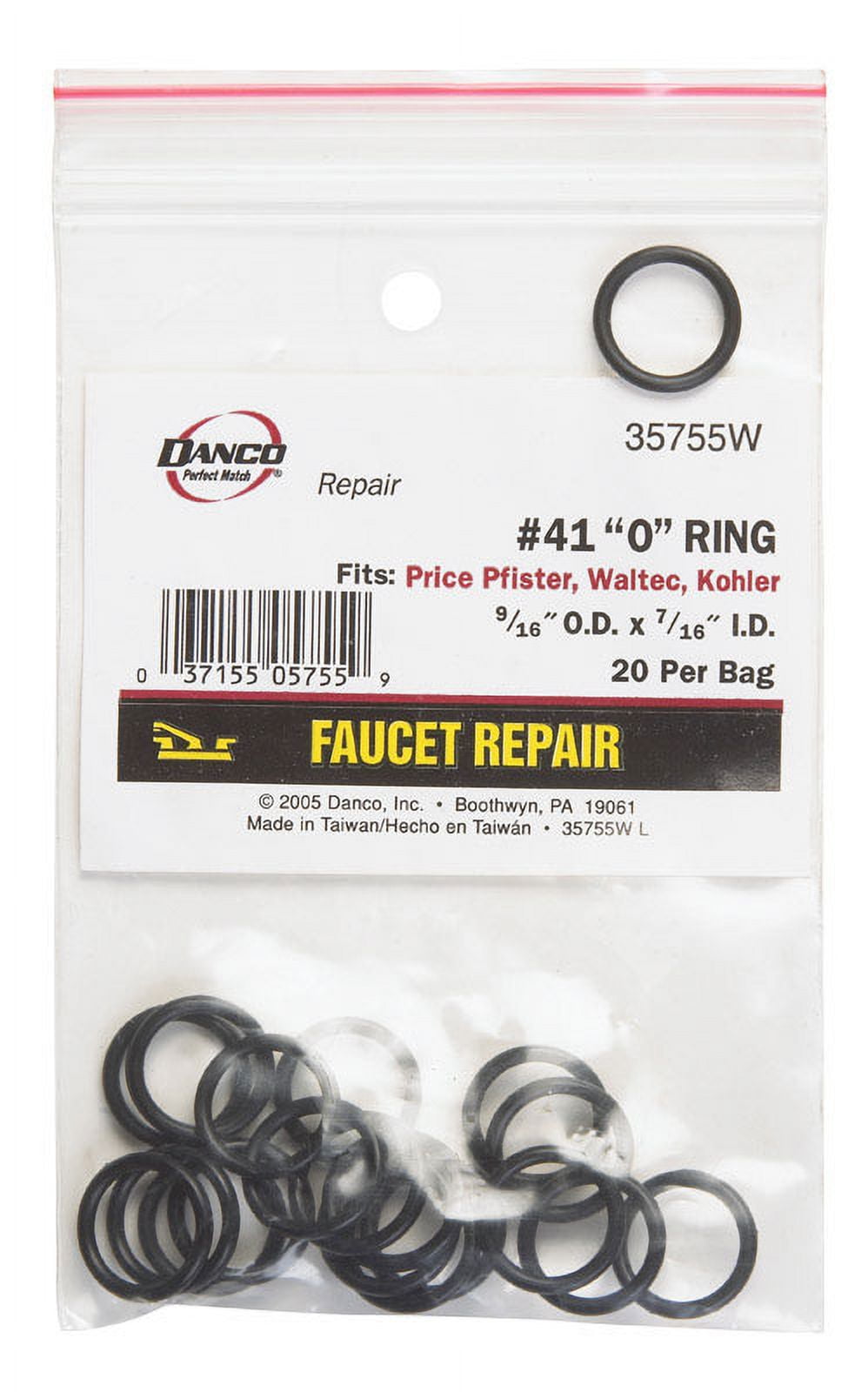 Danco O-Ring 7/16 " Id. X 9/16 " Od. X 1/16 " Wall Nitrile Butadiene ...