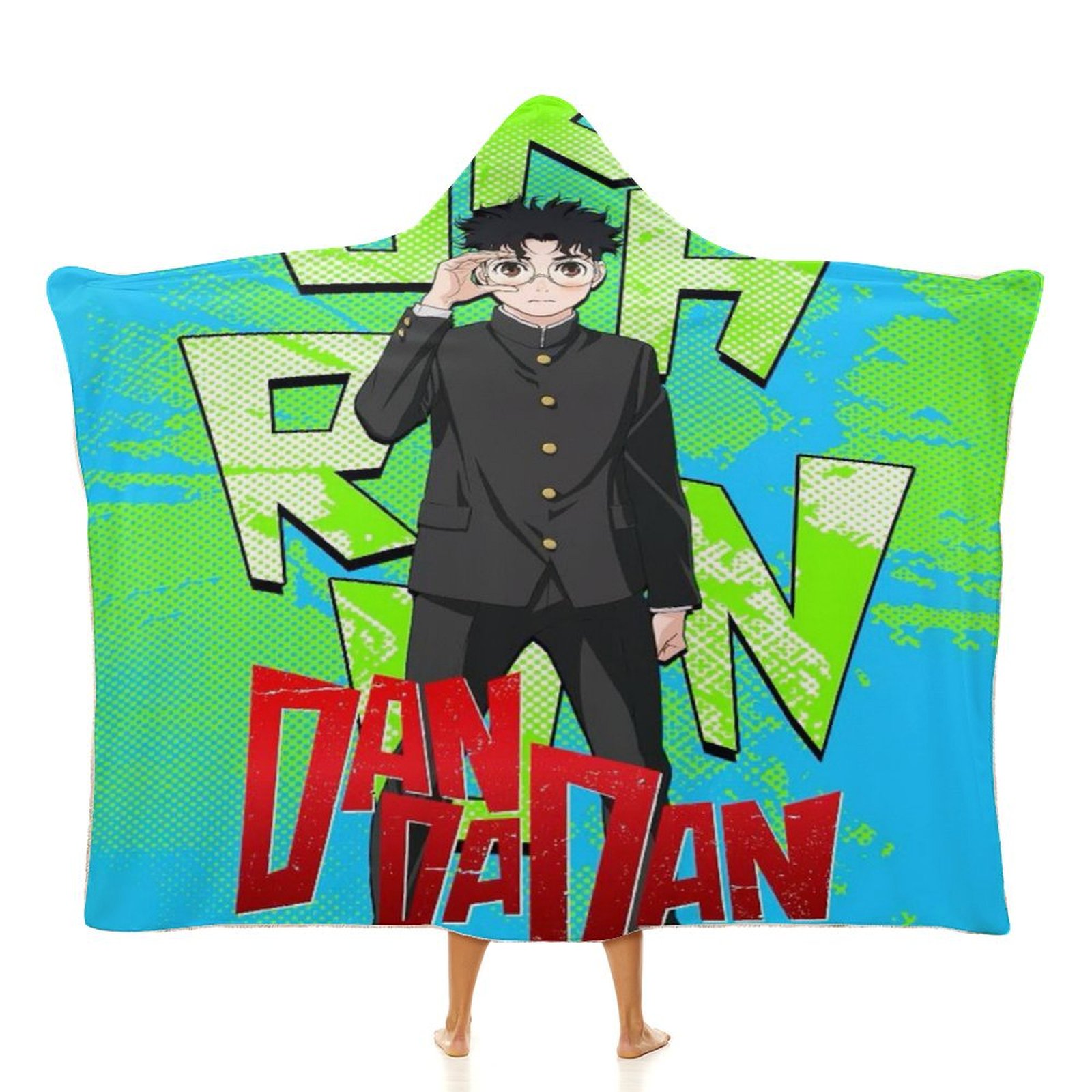 Danda-dan Wearable Hooded Blankets Throw Cloak Blanket for Bed Sofa ...