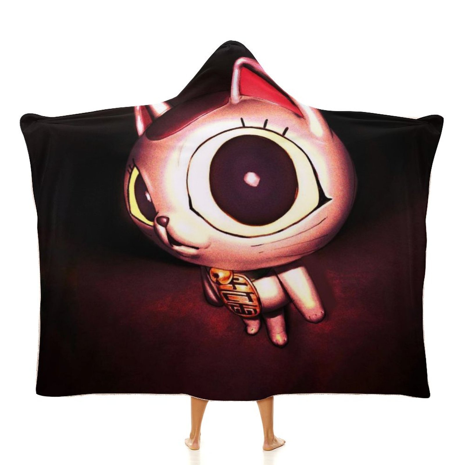 Danda-dan Wearable Hooded Blankets Throw Cloak Blanket for Bed Sofa ...