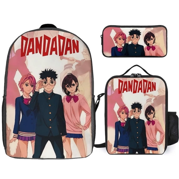 Dandadan 3 Piece Backpack Set with Lunch Bag Pencil Case , High ...