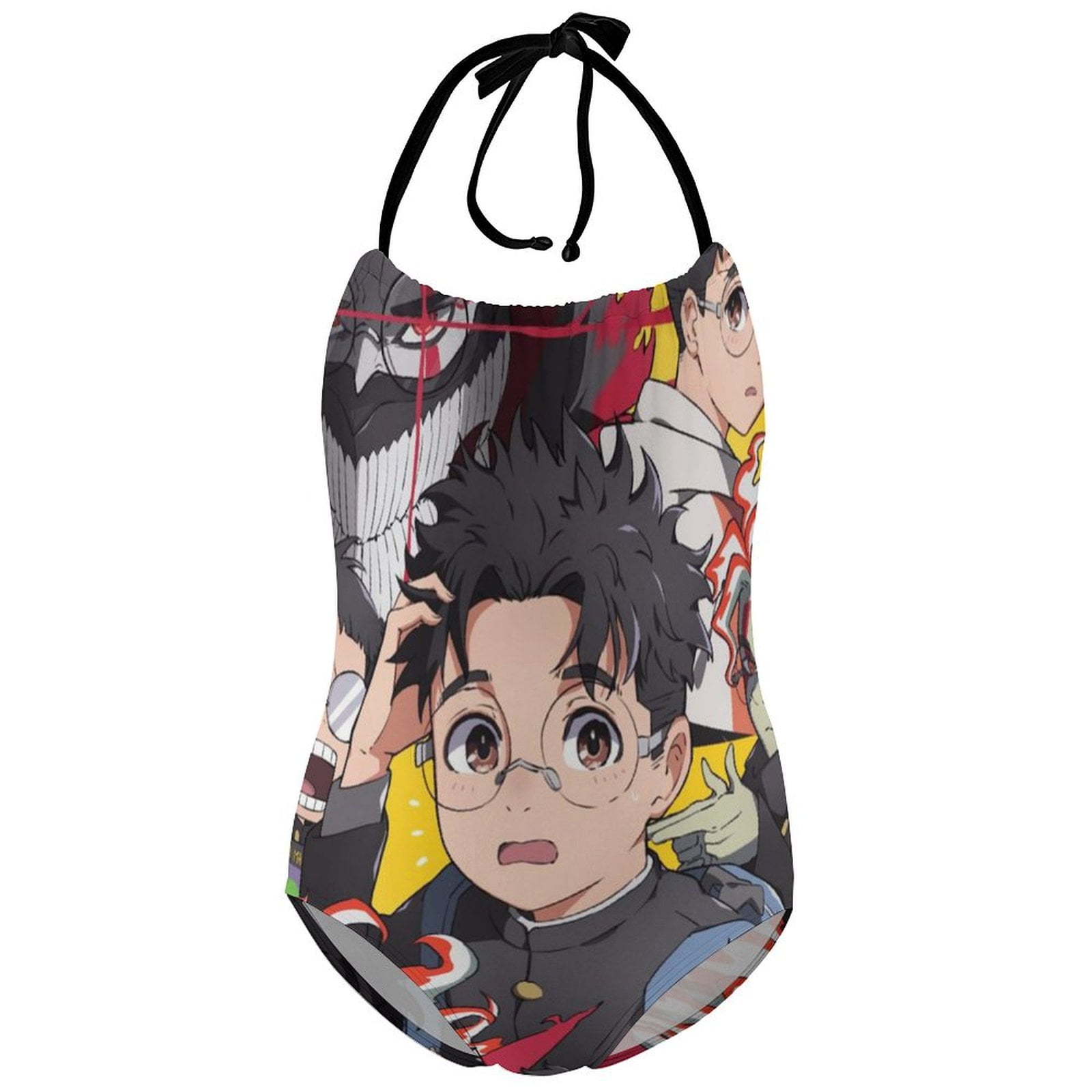 Dandadan Anime Children's One-piece Swimwear Halterneck Swimsuit Summer ...