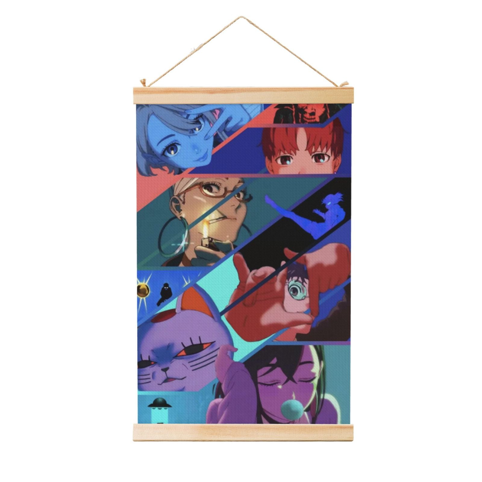 Dandadan Characters Wooden Shaft Hanging Poster Canvas Wall Hanging ...
