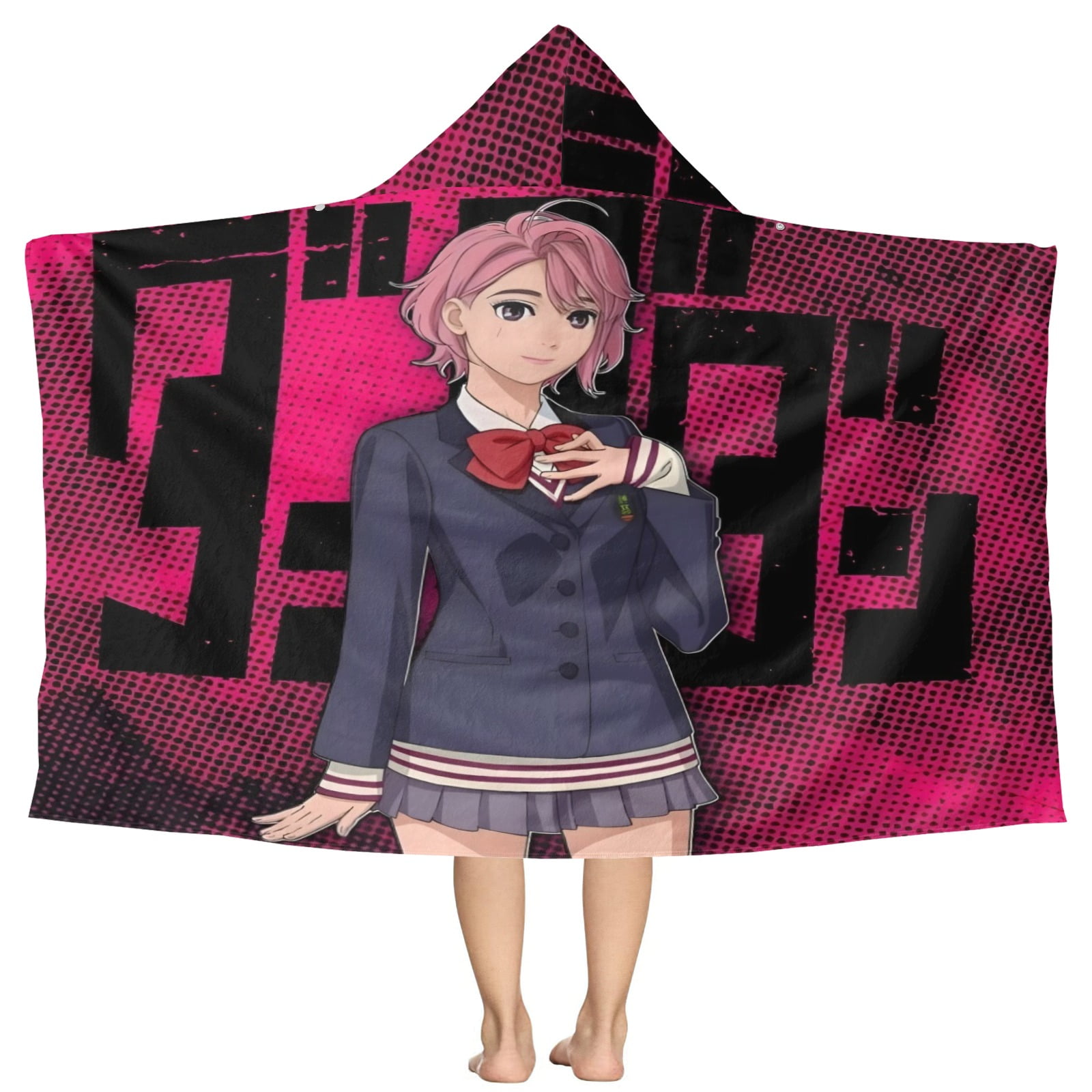 Dandadan Pattern Beach Poncho - Microfiber - Towel - Kids Lightweight ...