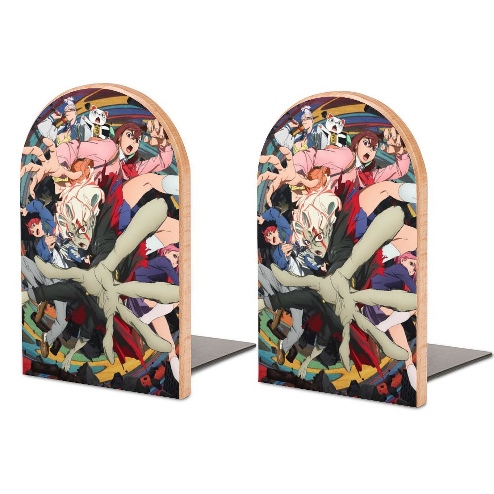 Dandadan Poster Bookends Wood Book Divider Decor Shelves Non-Skid Book ...