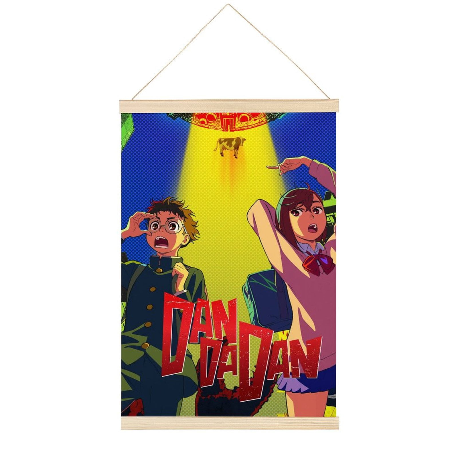 Dandadan Poster, Wooden Magnet Suction Frame Hanging Painting, Wall ...
