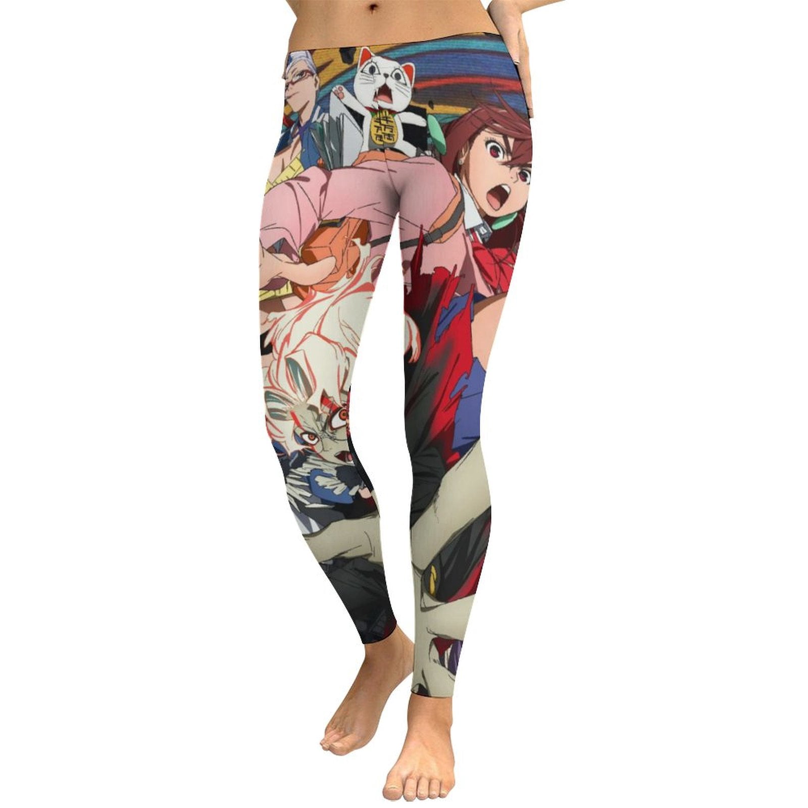 Dandadan Poster Yoga Pants Women High Waisted Tummy Control Non See ...