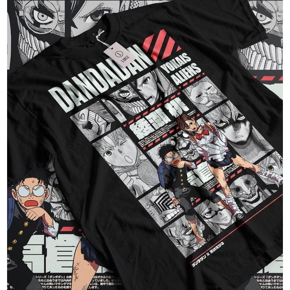 Dandadan Supernatural Anime T-Shirt, Psychic & Alien Action Graphic Tee ...